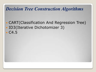 Data mining technique (decision tree) | PPTX