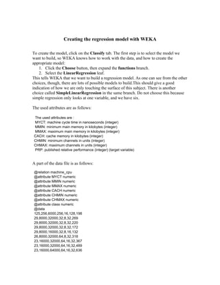Data mining techniques using weka | PDF