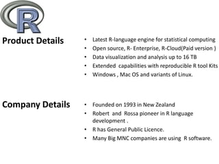 Data mining tools (R , WEKA, RAPID MINER, ORANGE) | PPTX