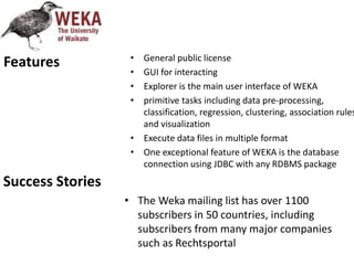 Data mining tools (R , WEKA, RAPID MINER, ORANGE) | PPTX