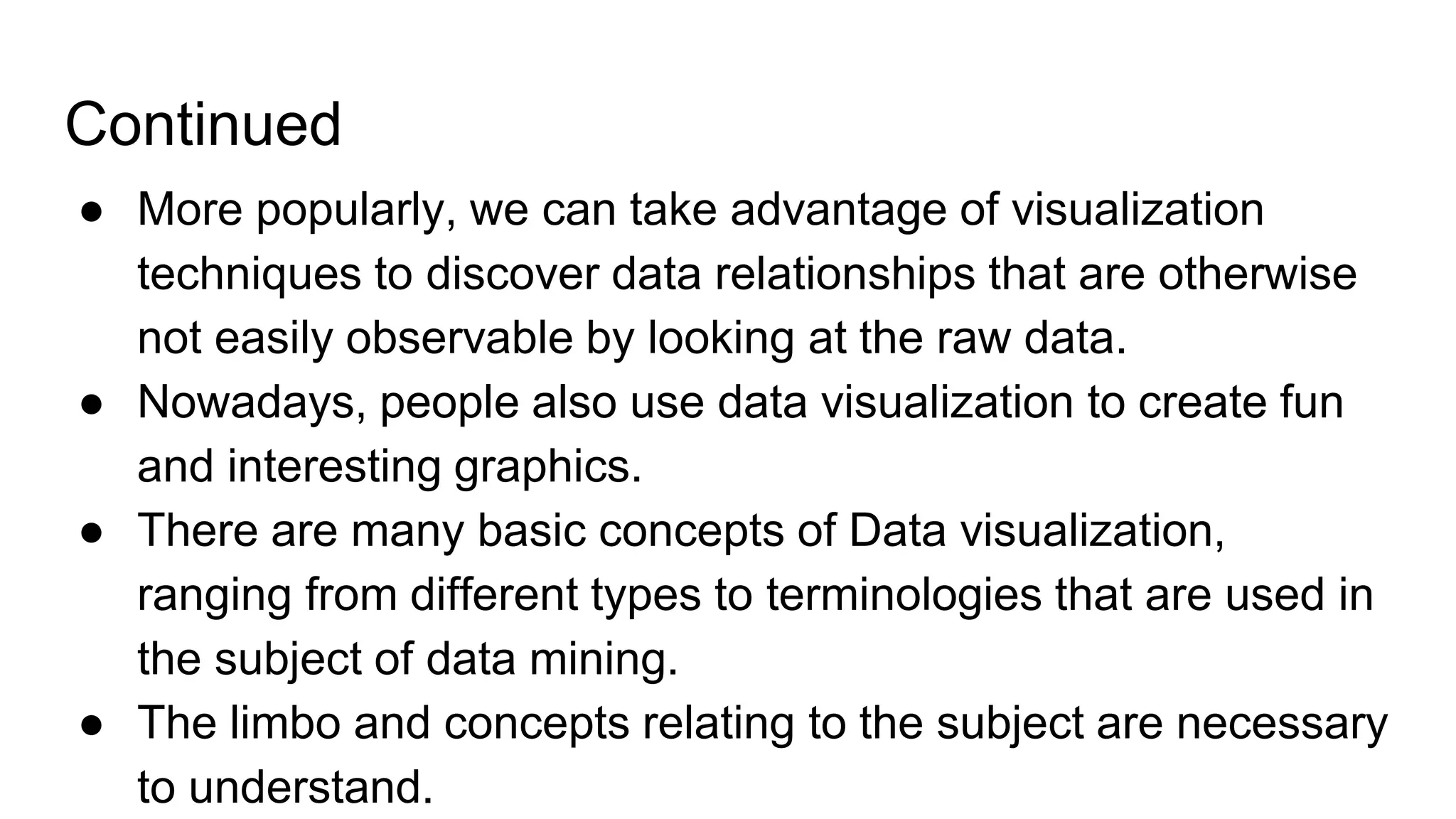 Datamining data visualization | PPTX