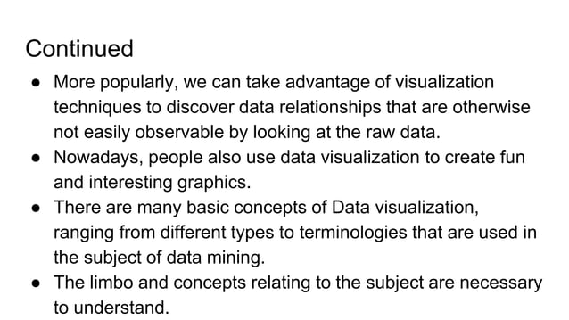 Datamining data visualization | PPTX