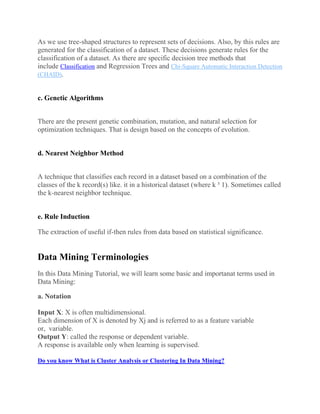 Data mining tutorial | PDF | Databases | Computer Software and Applications