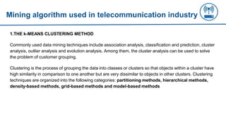 Data mining in telecommunication industry | PPTX