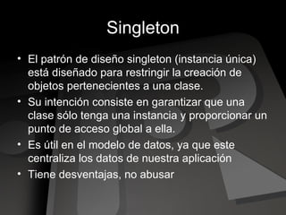 Data Model & Singleton pattern | PPT