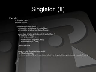 Data Model & Singleton pattern | PPT