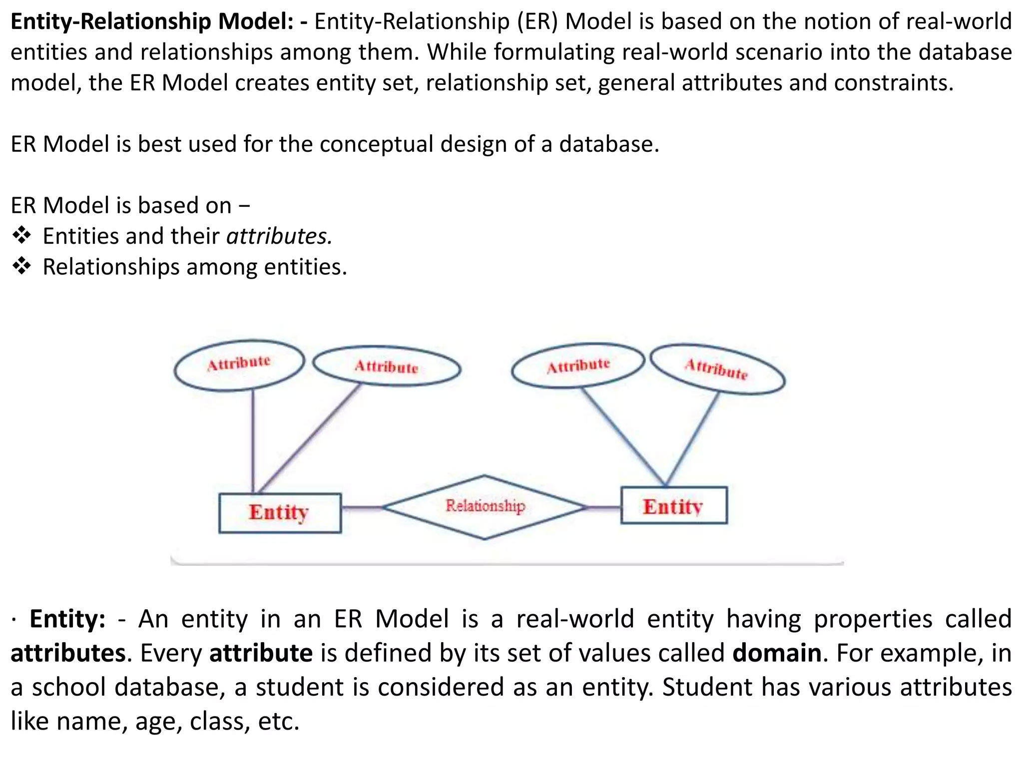 Data Model And Entity Relationship Pptx Databases Computer
