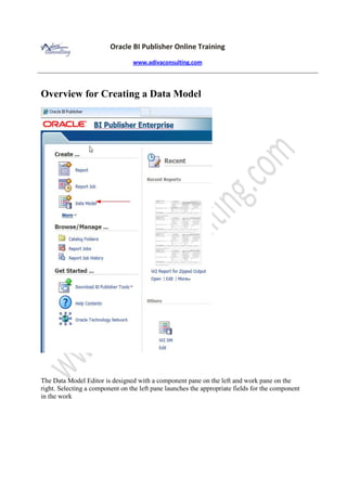 BI Publisher 11g : Data Model Design document | PDF