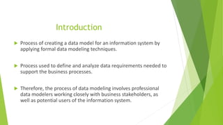 Data Modeling PPT | PPTX