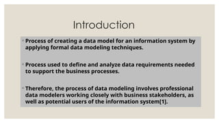 data modelingEntity-Relationship (E-R) Models UML (unified modeling language).pptx