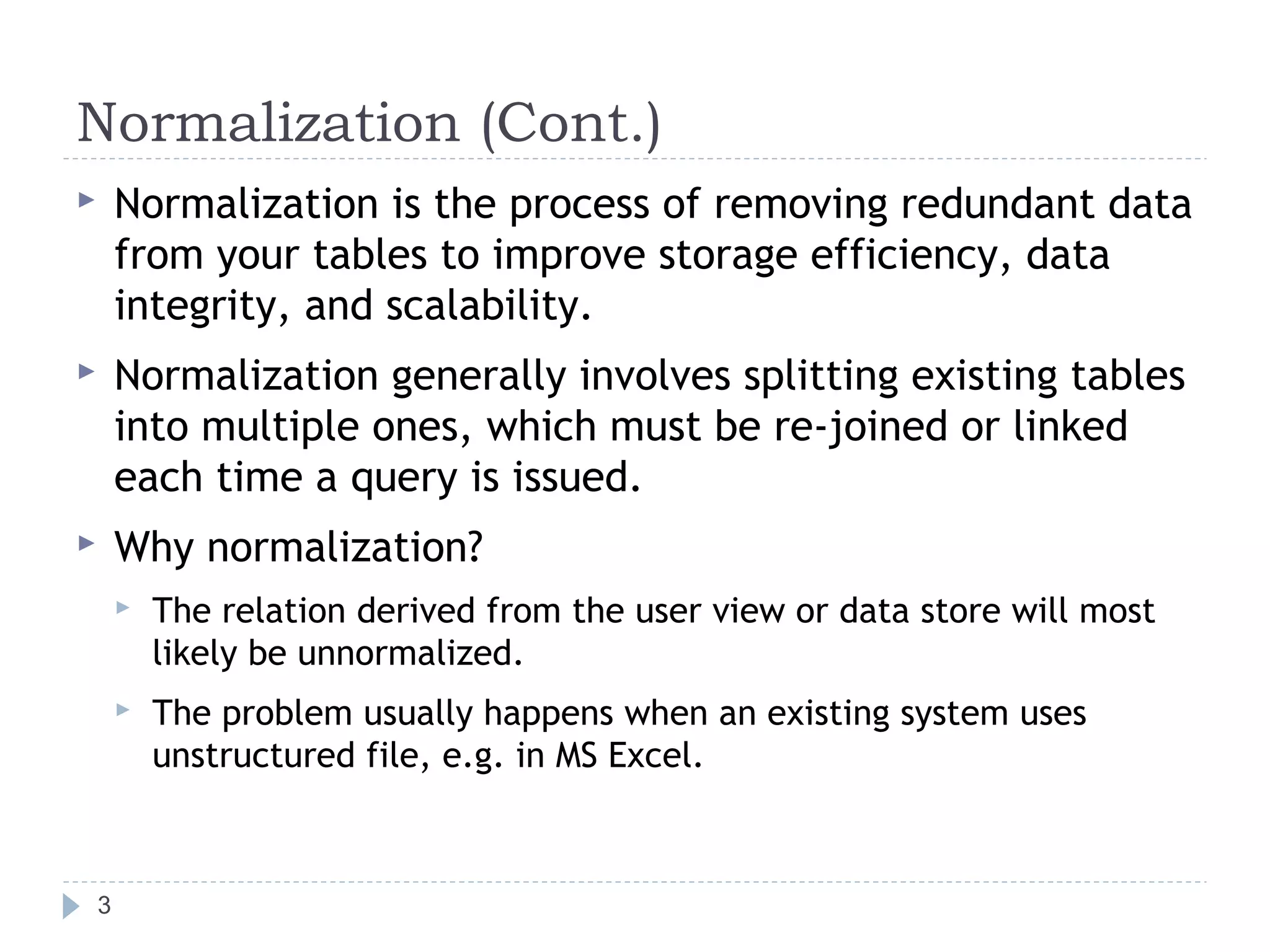 Database Normalization 1NF, 2NF, 3NF, BCNF, 4NF, 5NF | PPT