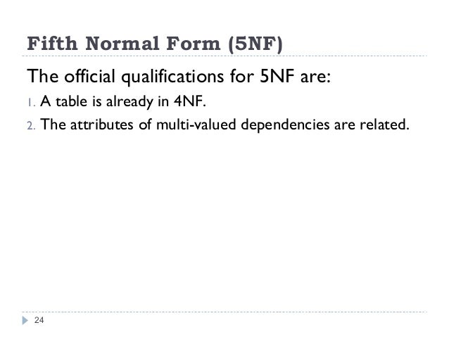 Database Normalization 1NF, 2NF, 3NF, BCNF, 4NF, 5NF