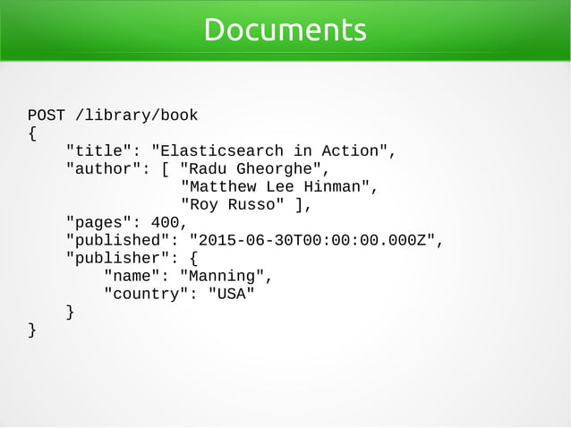Data modeling for Elasticsearch | PPT