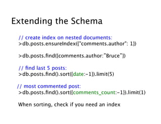 Intro to MongoDB and datamodeling | PPT