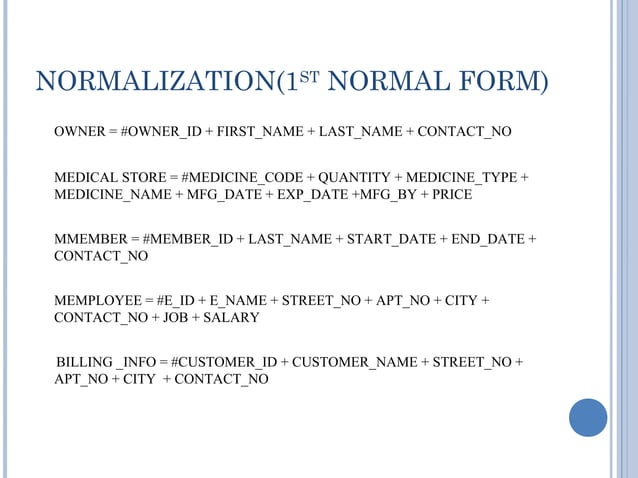 MEDICAL STORE MANAGEMENT SYSTEM | PPT | Databases | Computer Software ...