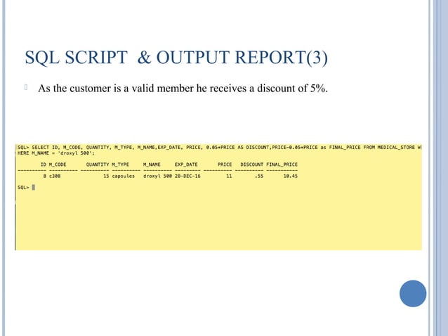 MEDICAL STORE MANAGEMENT SYSTEM | PPT | Databases | Computer Software ...