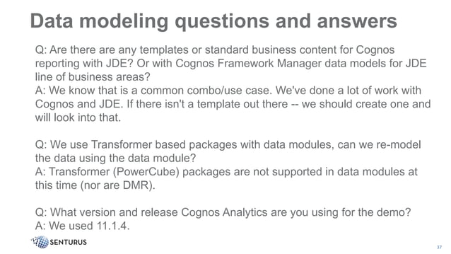 Data Modeling Comparison: Tableau, Cognos and Power BI | PPTX