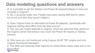 Data Modeling Comparison: Tableau, Cognos and Power BI | PPTX