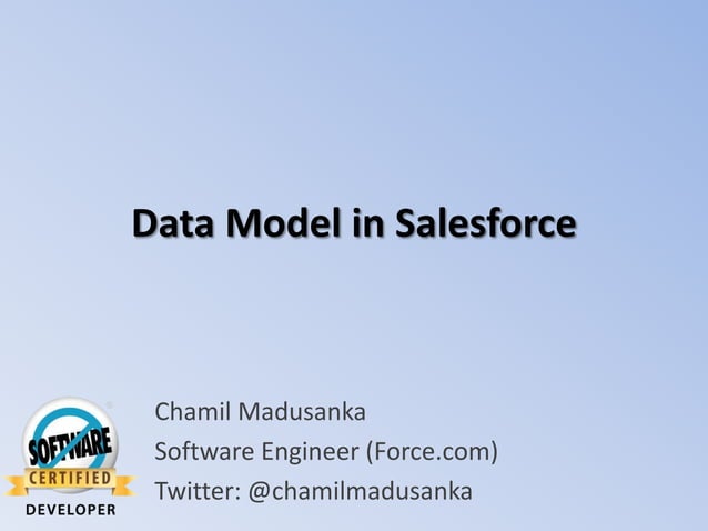 Data Model In Salesforce Pptx Databases Computer Software And Applications