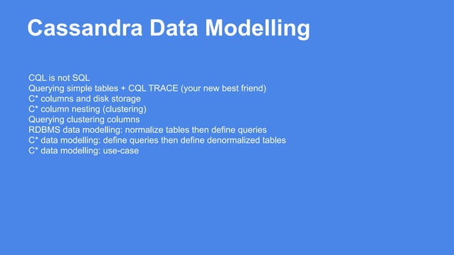 Apache Cassandra - Data modelling | PPT