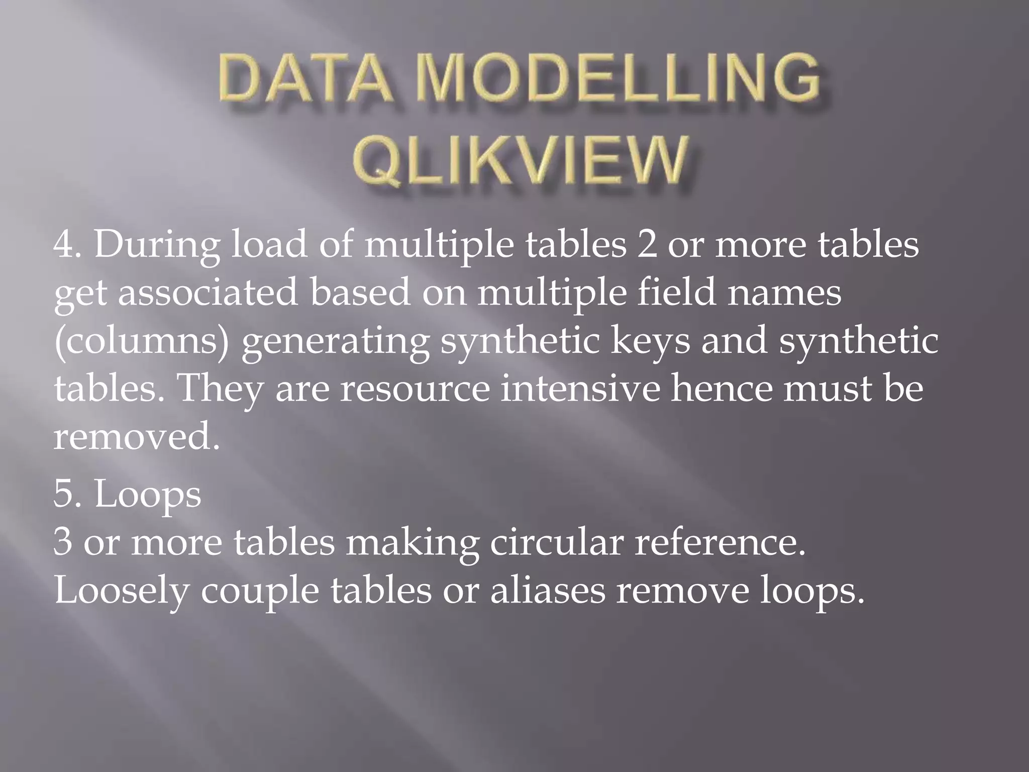 Data modelling qlik view | PPTX | Databases | Computer Software and Applications