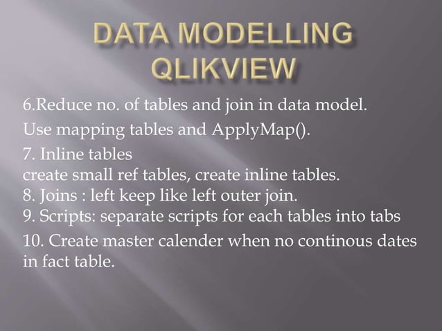 Data modelling qlik view | PPTX | Databases | Computer Software and Applications