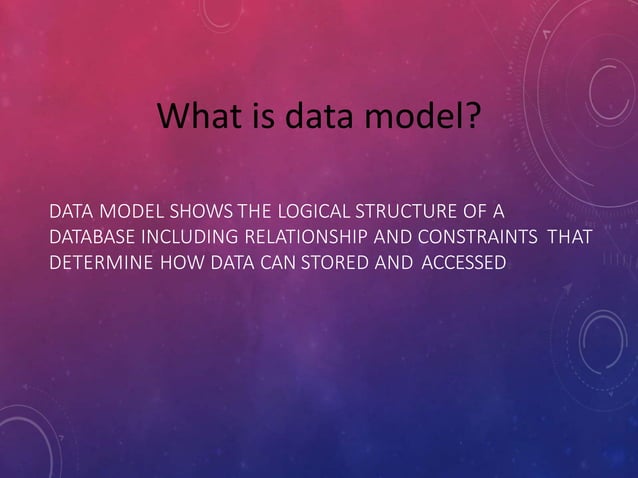 Data models | PPTX | Databases | Computer Software and Applications