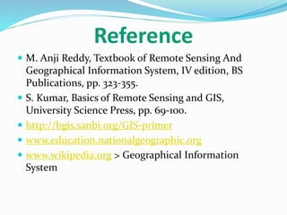 Data models in geographical information system(GIS) | PPTX