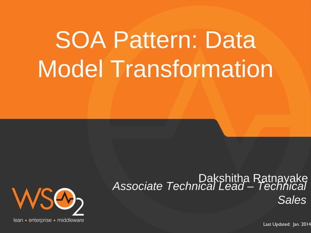 SOA Pattern: Data Model Transformation | PPT