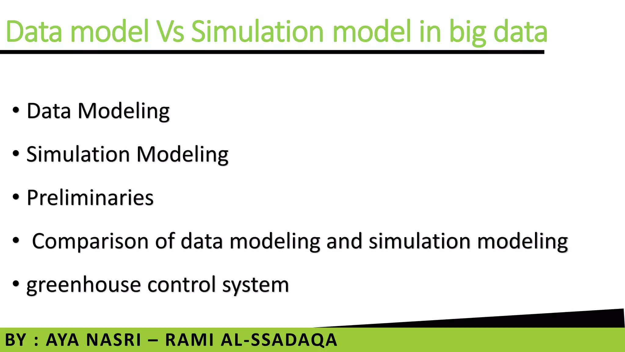 Data model vs simulation model in big data | PDF