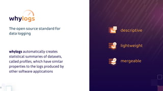 Data Monitoring with whylogs | PPT | Free Download