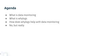 Data Monitoring with whylogs | PDF