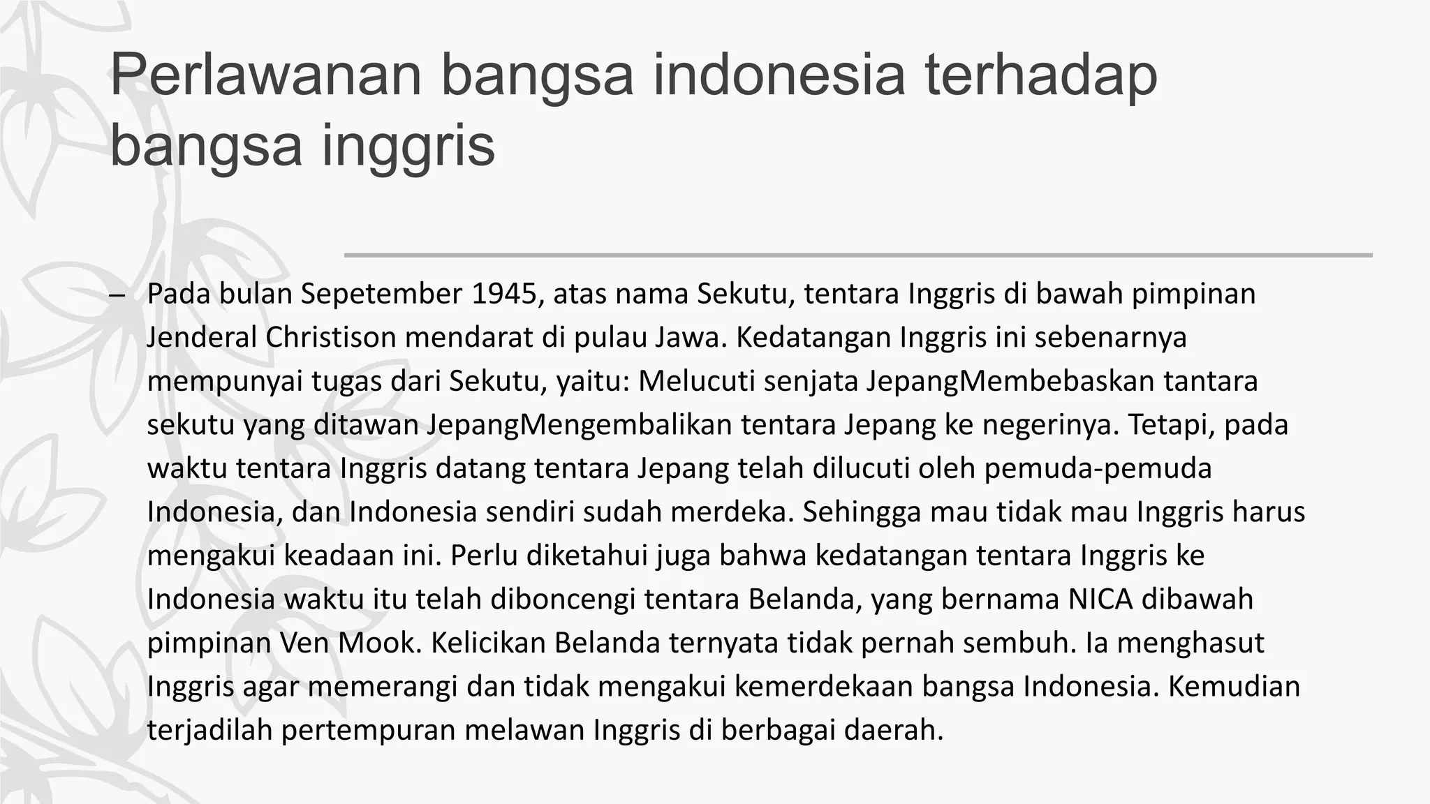 Datangnya bangsa inggris ke indonesia | PPTX