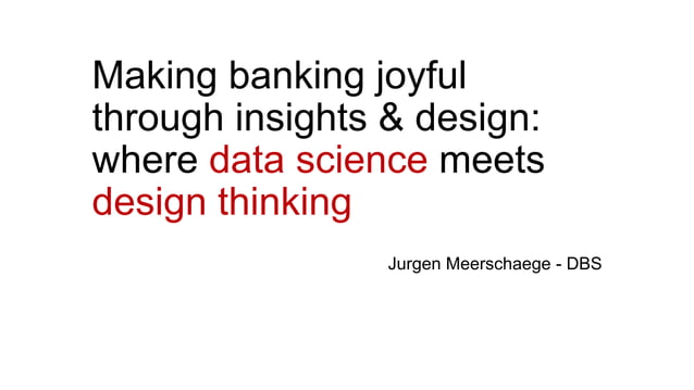 Where Data Science meets Design Thinking | PPT