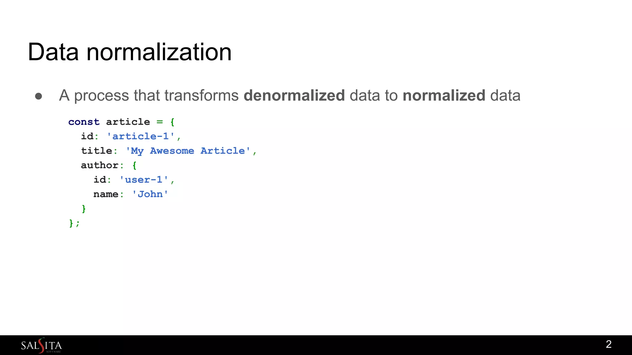 Data normalization & memoized denormalization | PPT