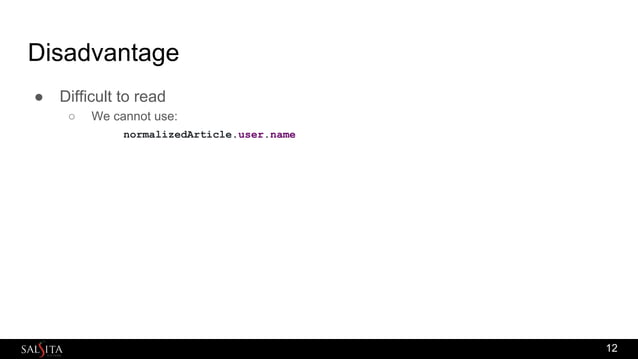 Data normalization & memoized denormalization | PPT