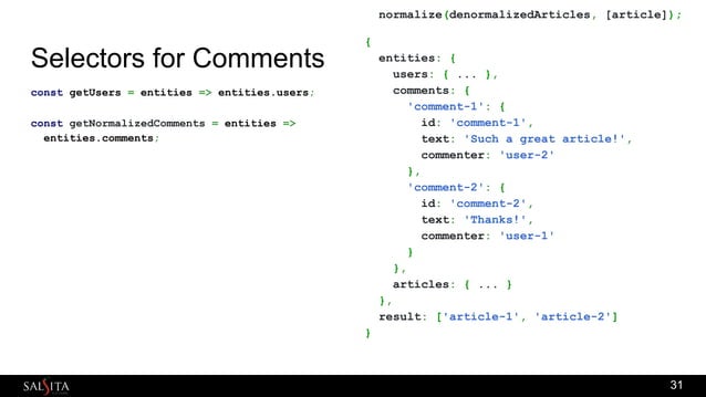 Data normalization & memoized denormalization | PPT