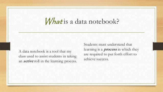 Data notebooks
