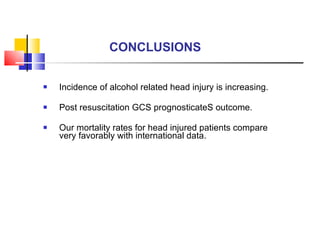 Indian data on alcohol related injuries | PPT
