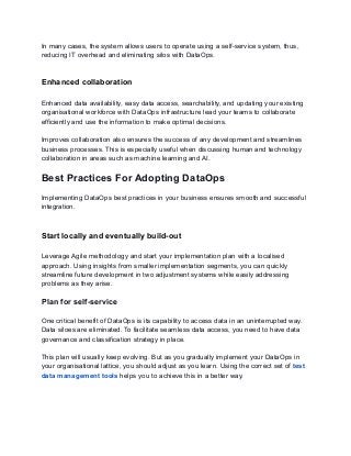DataOps Best Practices: 4 Tips to Successful DataOps Implementation | PDF
