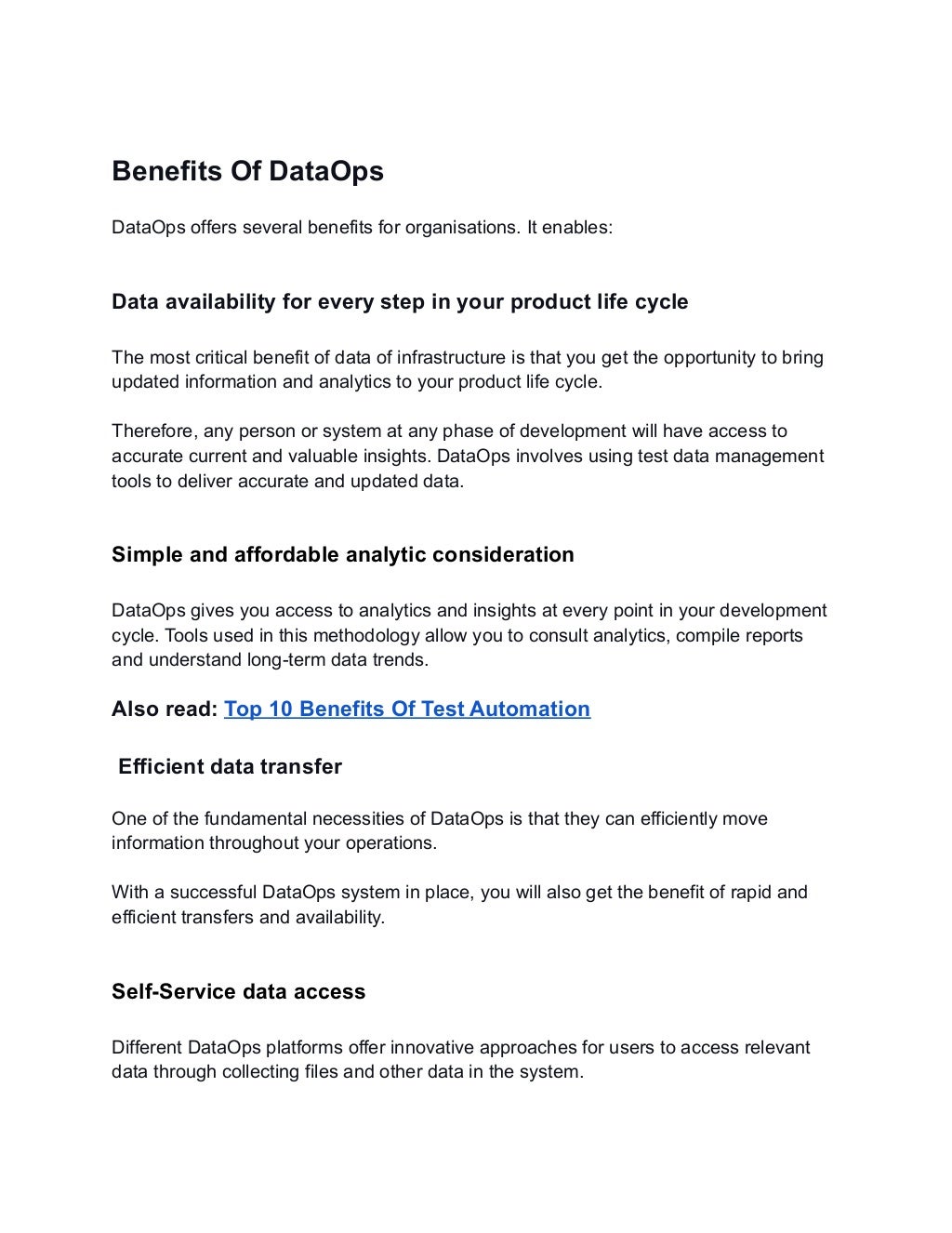 DataOps Best Practices: 4 Tips to Successful DataOps Implementation | PDF