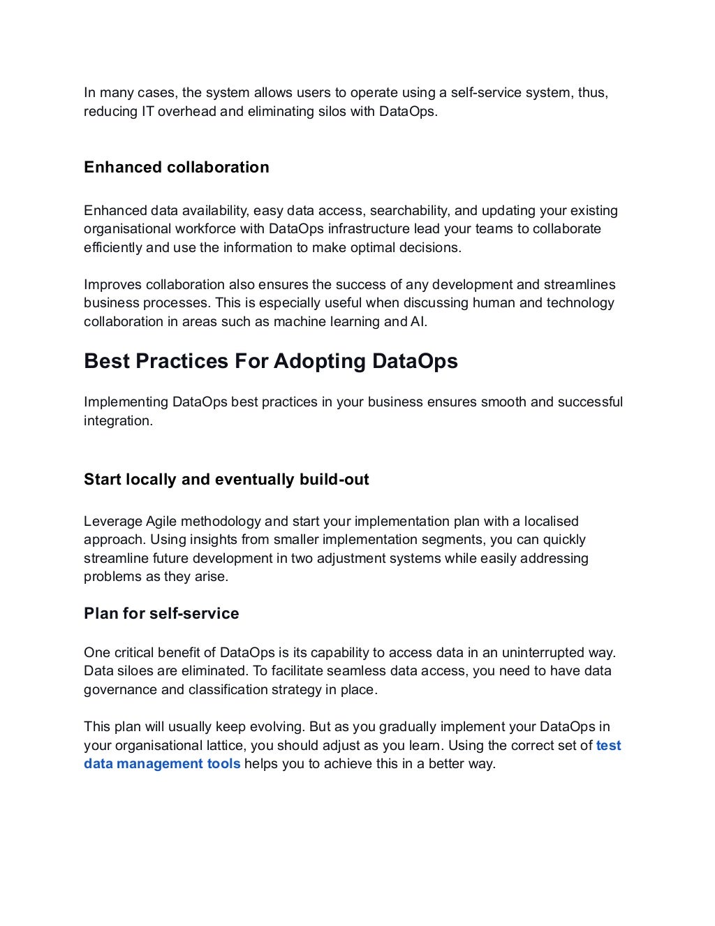 DataOps Best Practices: 4 Tips to Successful DataOps Implementation | PDF