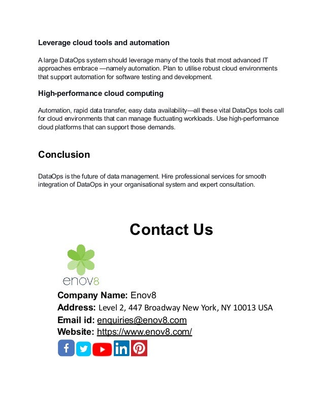 DataOps Best Practices: 4 Tips to Successful DataOps Implementation | PDF