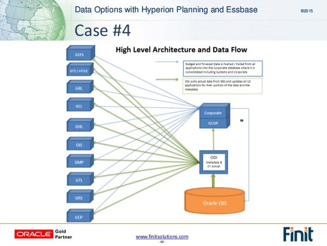 Data options with hyperion planning and essbase