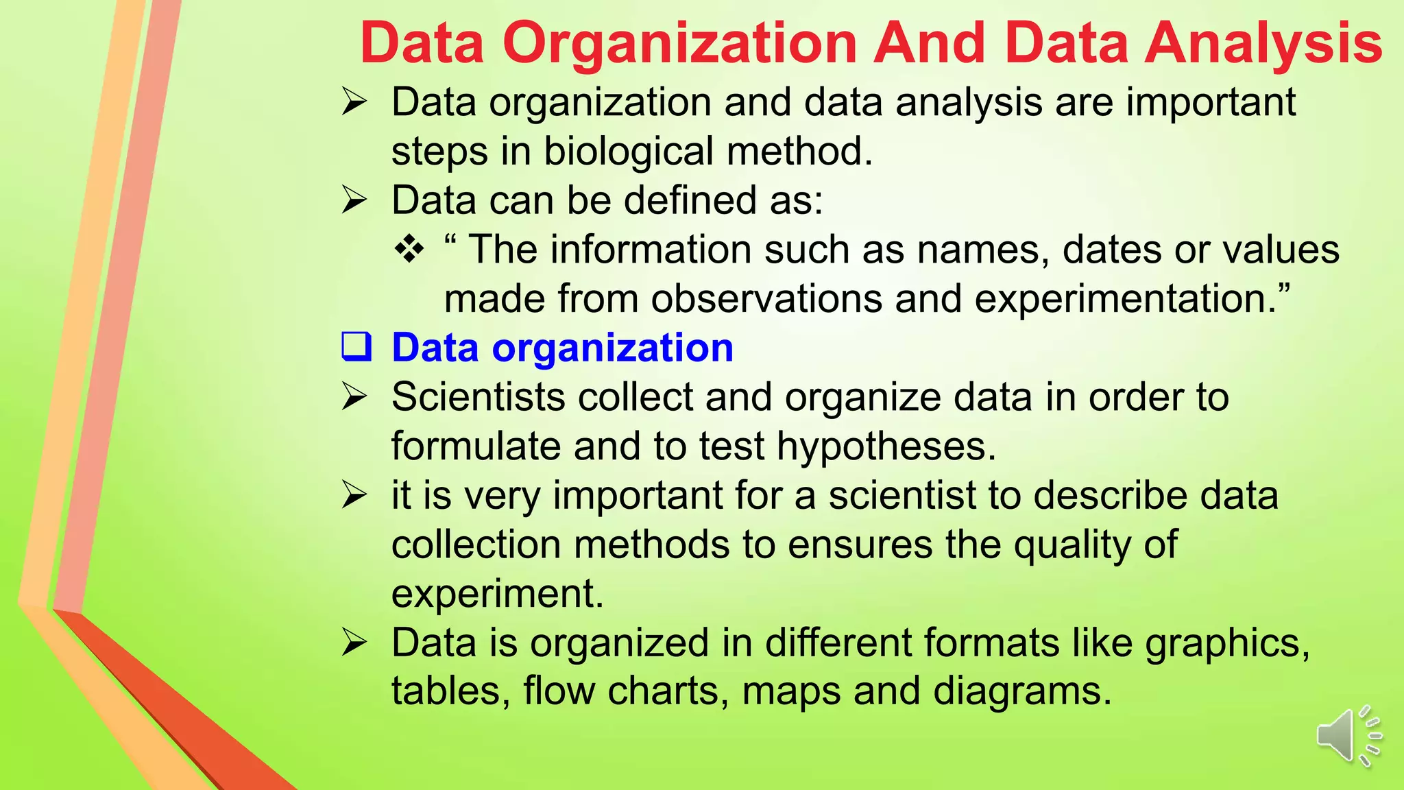 Data organization and analysis | PPTX