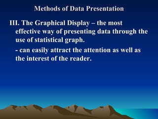 Data organization and presentation (statistics for research) | PPT