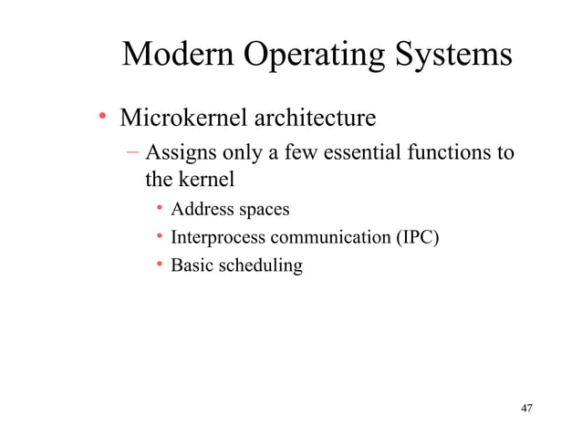 data oerating system overview in os .ppt