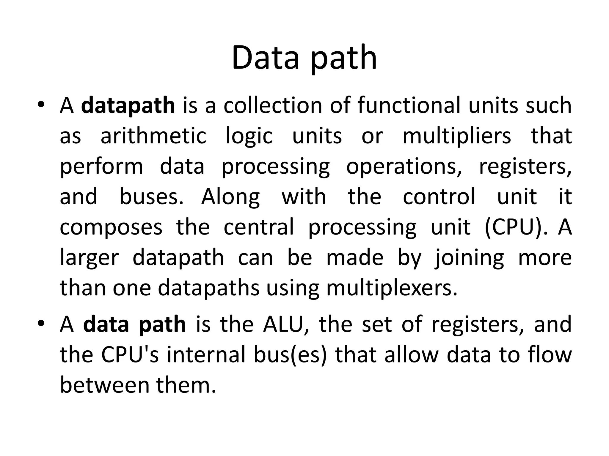 Data Path Design and Bus Organization.pptx | Computing | Technology & Computing