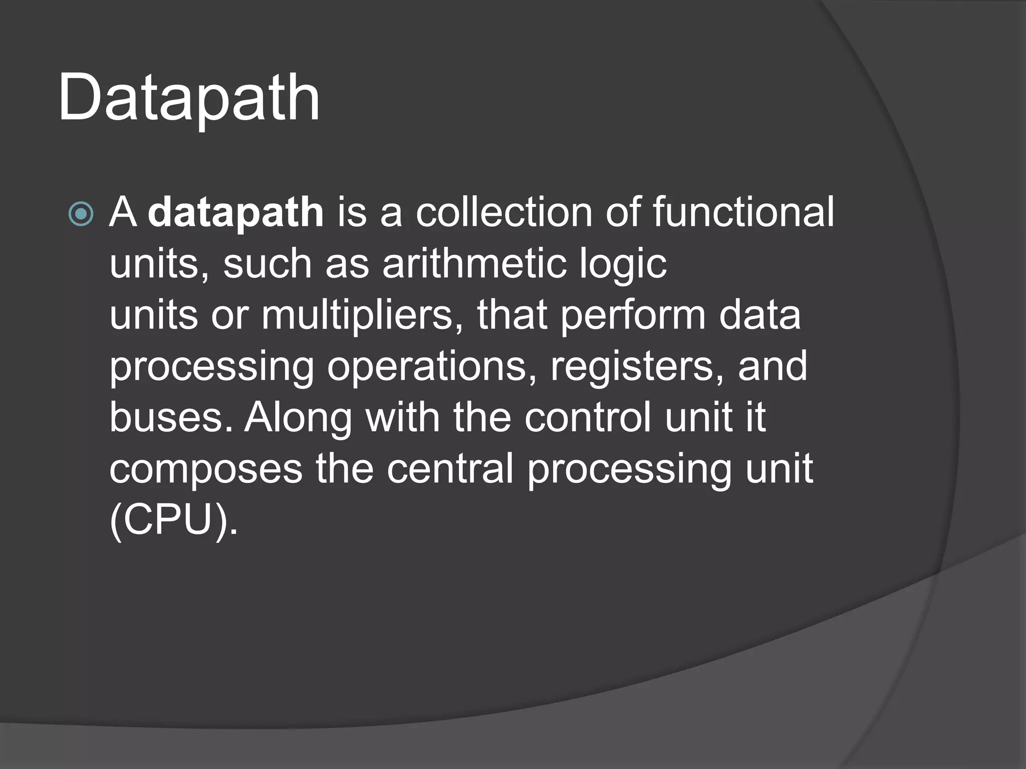 Datapath Design of Computer Architecture | PPTX