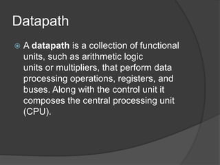 Datapath Design of Computer Architecture | PPTX